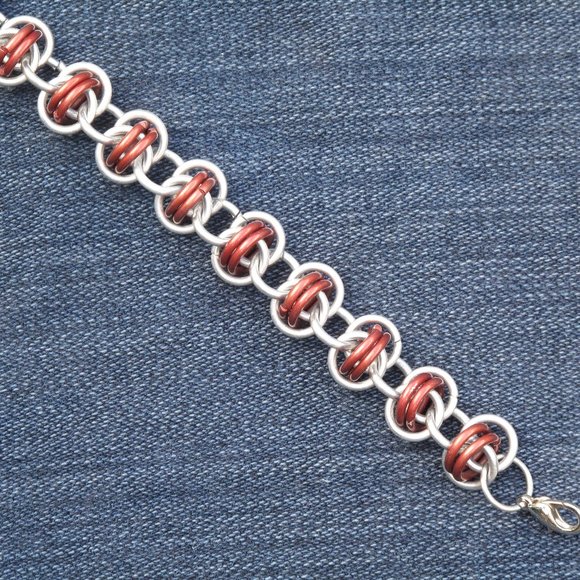 dlmc123 | Jewelry | Chainmail Bracelet Barrel Weave | Poshmark